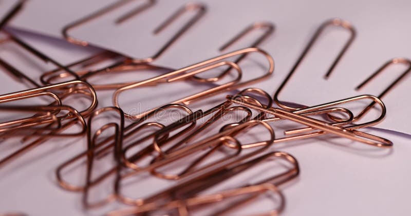 Group of Copper Paper Clips for the Systematization of Documents and ...