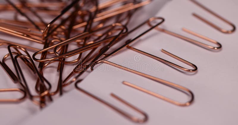 Group of Copper Paper Clips for the Systematization of Documents and ...