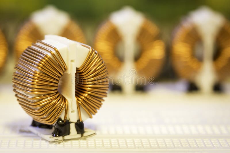 Copper coils THT stock image. Image of spool, magnetic - 126557511