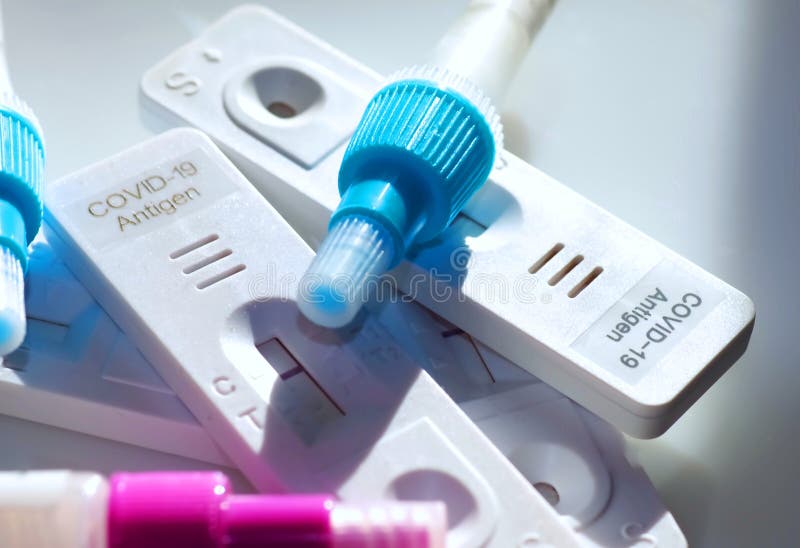 Group of Corona or Covid-19 Rapid Tests for Home Testing Stock Photo ...