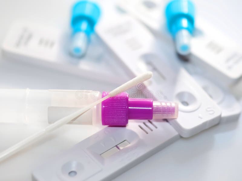 Group of Corona or Covid-19 Rapid Tests for Home Testing Stock Image ...