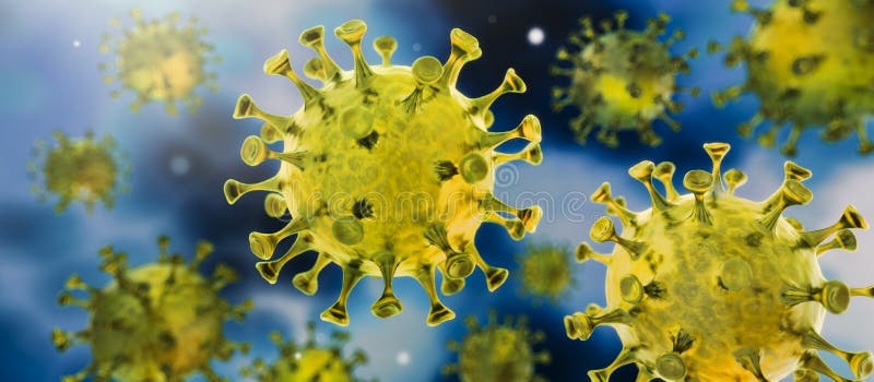Group of Corona Virus 2019nCoV Inside Human Body Stock Illustration ...