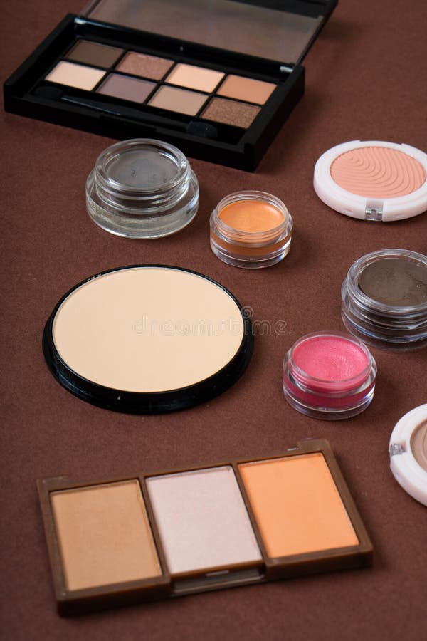 Group of Cosmetic and Makeup Products on Studio Background Stock Image ...