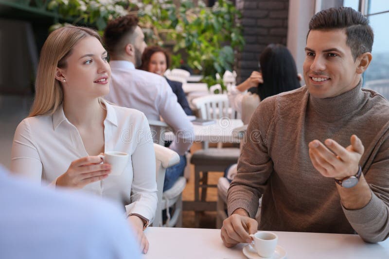 Group of Coworkers Having Coffee Break Stock Photo - Image of americano ...