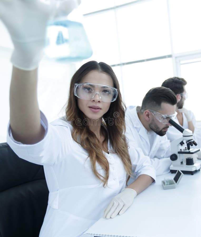 Group of Creative Scientists Working in a Laboratory. Stock Image ...