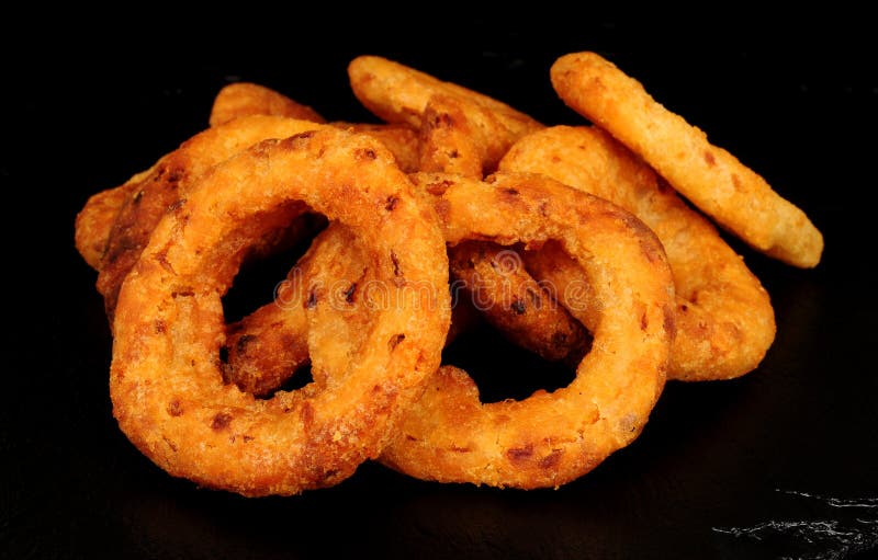 Battered Fried Onion Rings stock photo. Image of group - 283913346