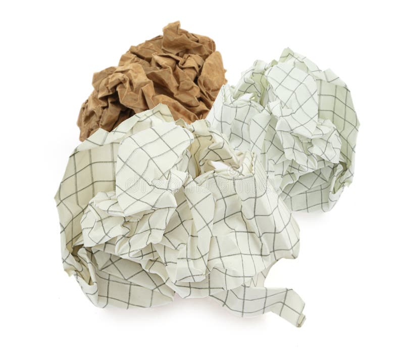 Crumpled paper balls stock image. Image of frown, rubbish - 17169557
