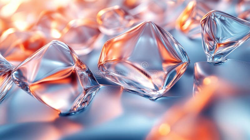 A Group of Crystal Cubes Sitting on a Table, Perfect for Use in ...