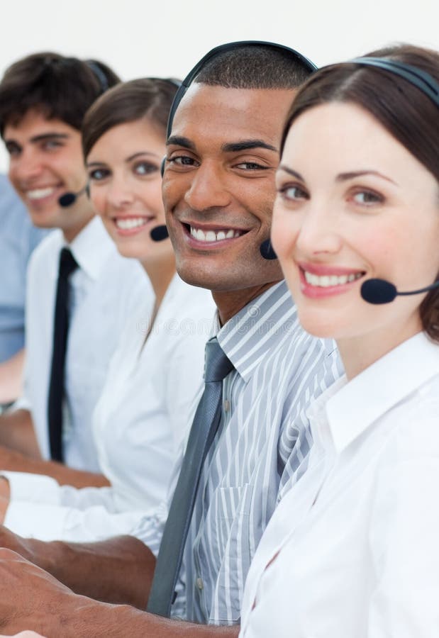 A Group of Customer Service Agents Stock Photo - Image of businessman ...