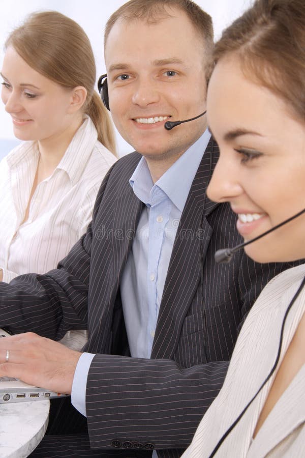 Group of Customer Service Representative Stock Image - Image of cute ...