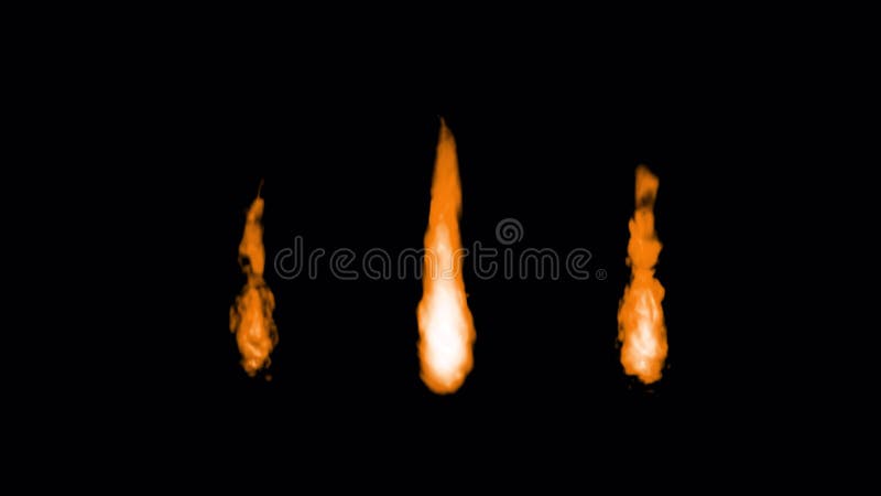 Group of Cut Out Candle Flame on Alpha Channel Background 3D Animation ...