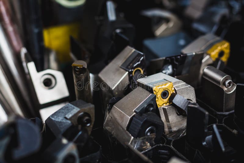 Group of Cutting Tools Close Up Beautiful Light Stock Image - Image of ...