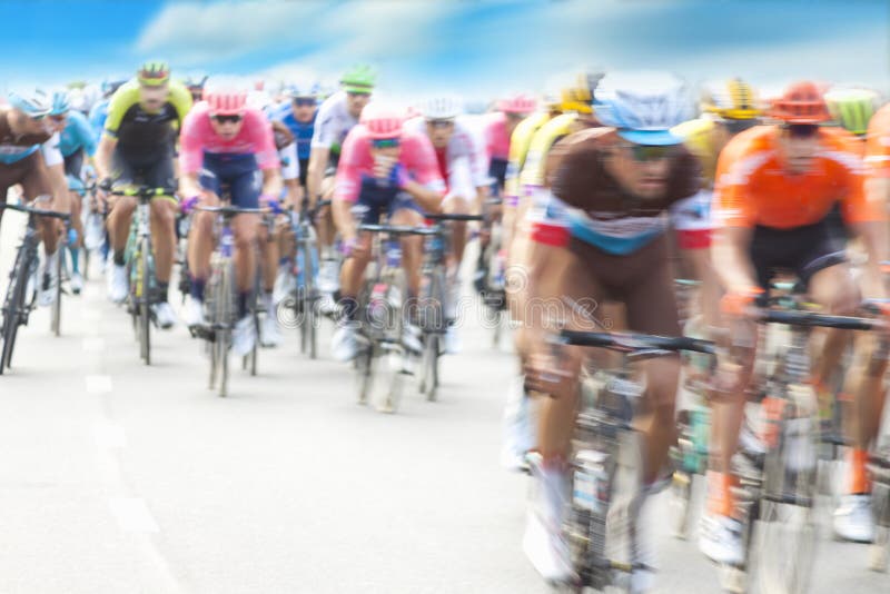 Group of Cyclist during a Race Editorial Photo - Image of bicycle ...