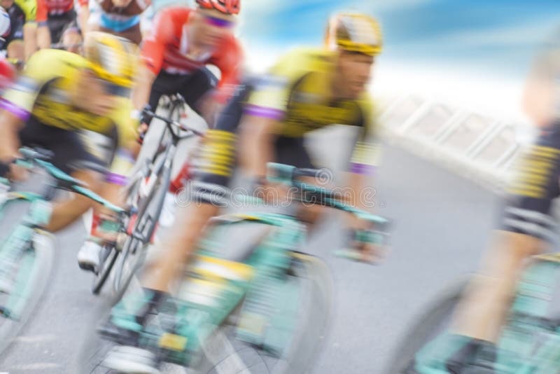 Group of Cyclist during a Race Editorial Stock Image - Image of speed ...