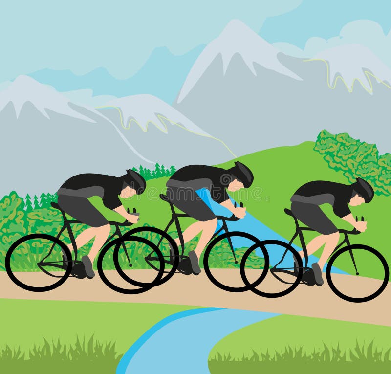 Cycling Team Illustrations Royaltyfree Vector Graphics