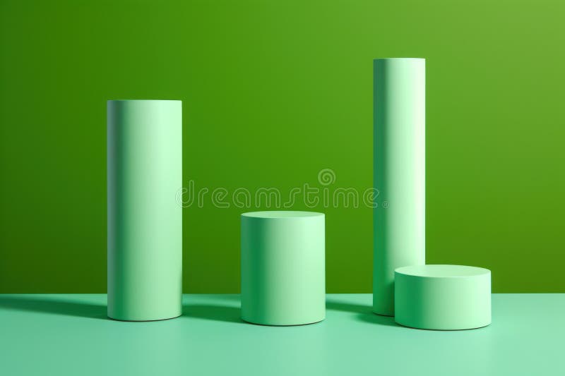 A Group of Cylinder Shaped Objects Stock Illustration - Illustration of ...