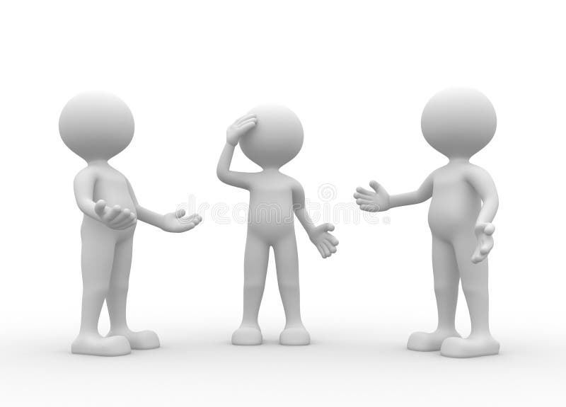 3d people talking stock illustration. Illustration of communicate ...
