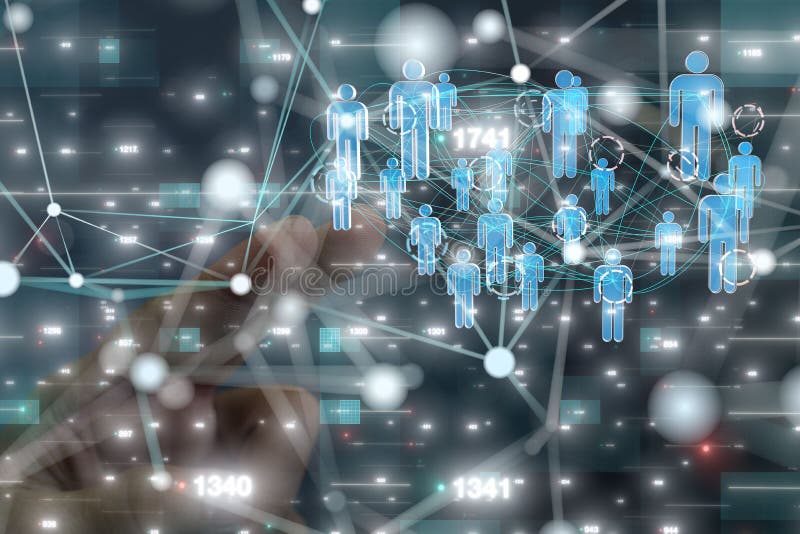 Group of 3D Rendered Blue People Icons Stock Illustration ...