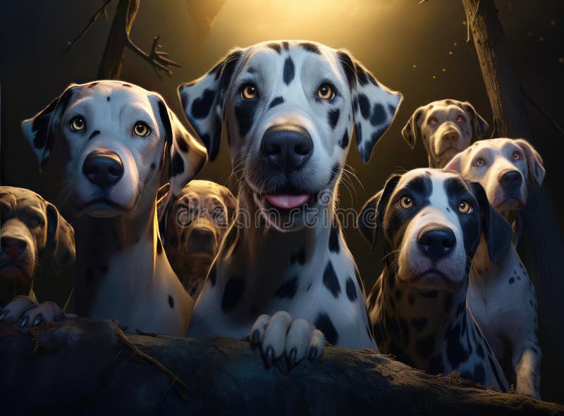 A group of Dalmatians stock image. Image of large, breed - 290956769