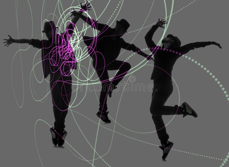 Dancing Abstract People, Symbols Stock Vector - Illustration of clip ...