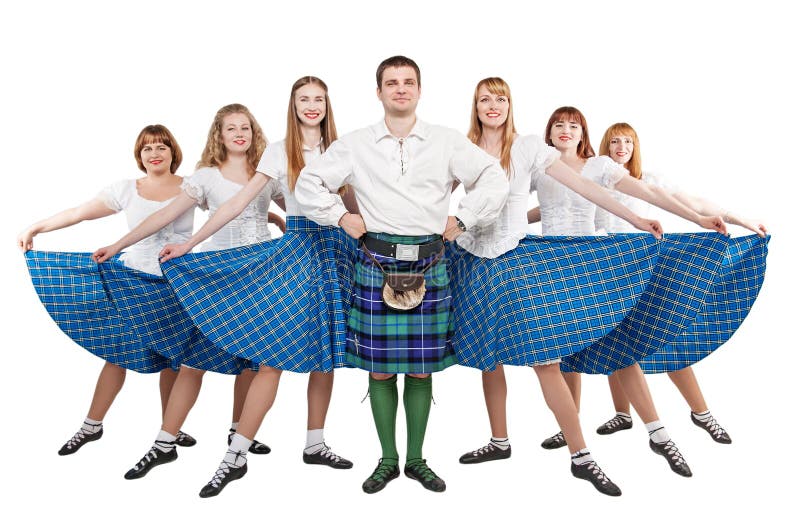 Group of Dancers of Scottish Dance Stock Photo - Image of colorful ...