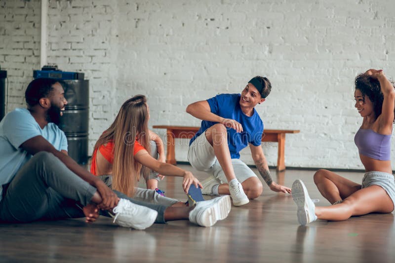 Dancers Warming Up at Ballet Class Stock Image - Image of exercise ...