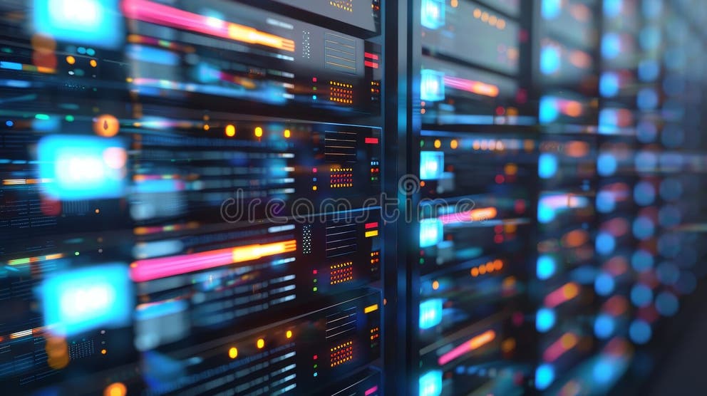 Group of Data Storage Drives in Server Room, Array of Hdds in Data ...