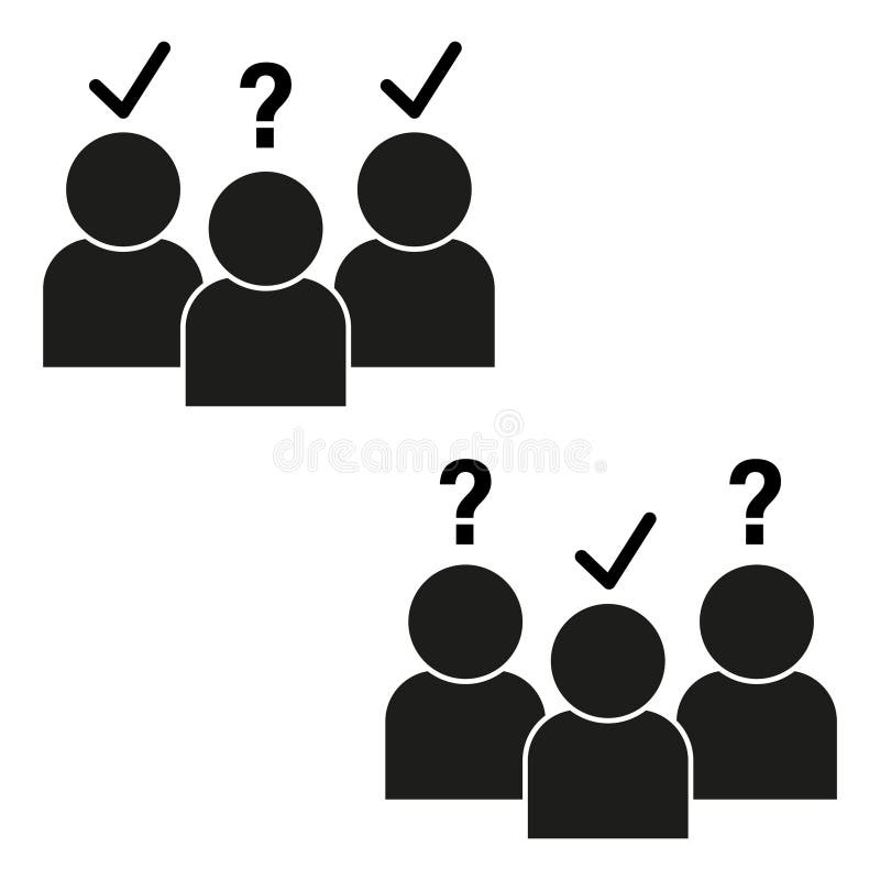 Group Decision Process. Question, Idea, Solution Icons. Teamwork ...