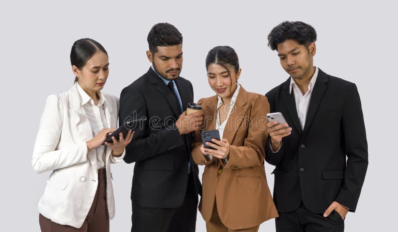 Group of Dedicated Business Professional Engaged in Digital ...