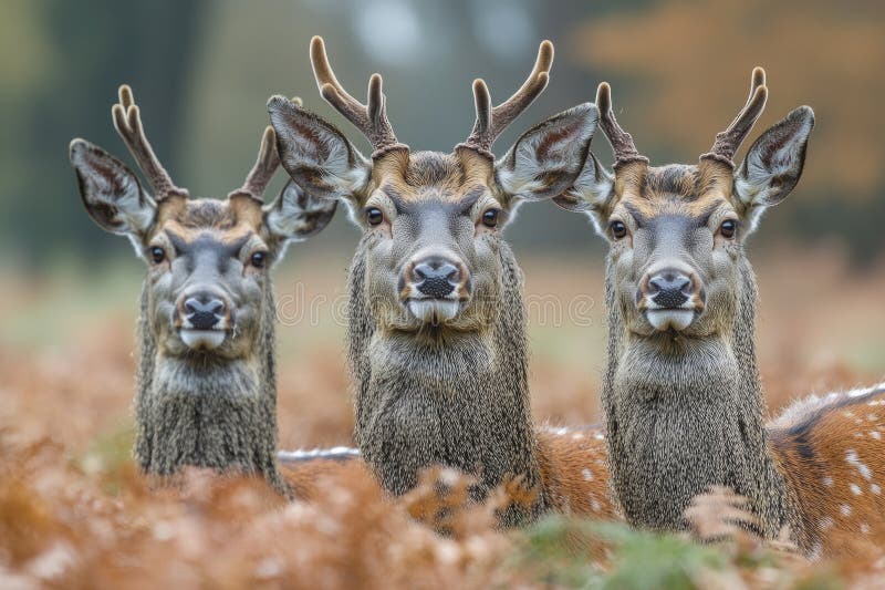 A Group of Deer Standing Together in a Natural Setting, Suitable for ...