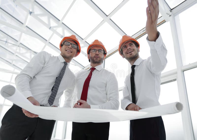 Group of Designers of Builders Working with a New Projec Stock Image ...