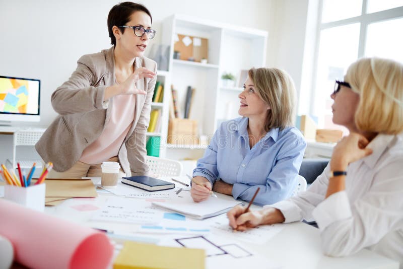 Group of Designers Collaborating Stock Photo - Image of shop, planning ...