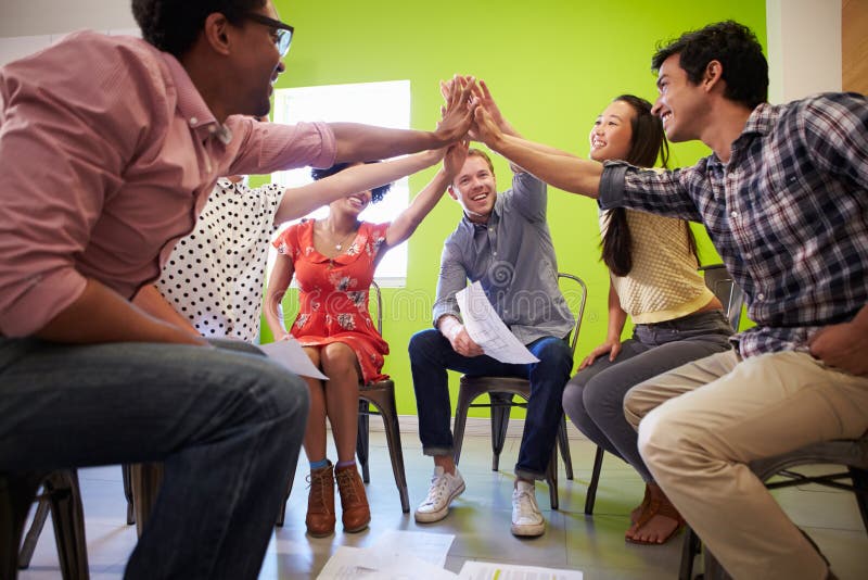 Interior of Busy Modern Design Office Stock Photo - Image of group ...