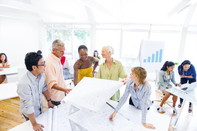 Group of Designers Planning and Discussing about a New Project Stock ...