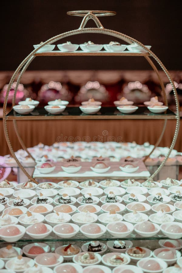 Group of Desserts at Wedding Party Stock Photo - Image of dish, cake ...