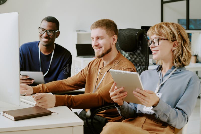 Group of Developers Working in Office Stock Photo - Image of engineer ...