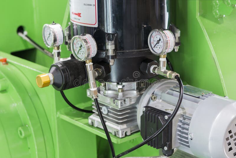 Group of Dial Gauge in a Machine Stock Image - Image of gauge ...