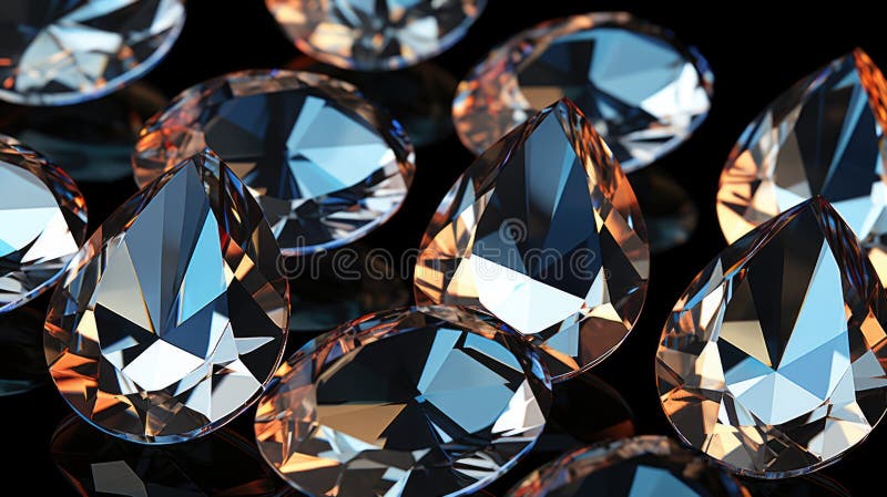 A Group of Diamonds are Arranged in a Circle, AI Stock Illustration ...