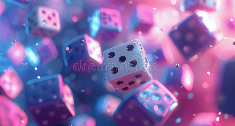Group of Dices Flying through the Air Stock Photo - Image of flying ...