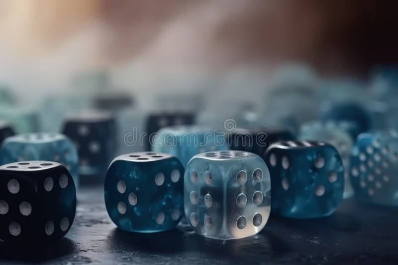 A Group of Dices Sitting on Top of a Table Stock Illustration ...