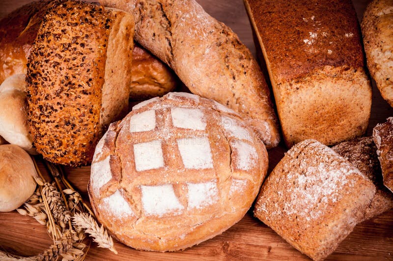 Group of Different Bread S Type Stock Image - Image of grain ...