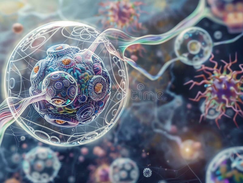 Various Types of Cells Showing Diversity Stock Illustration ...