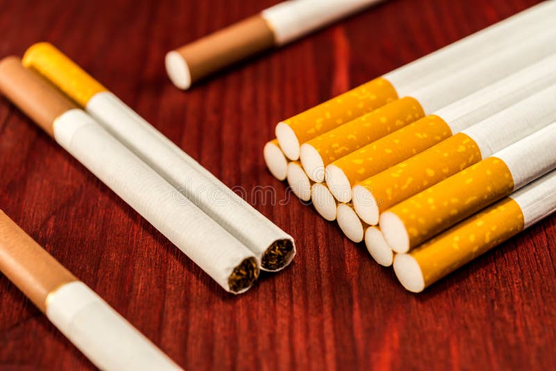 Group of Different Cigarettes Stock Image - Image of material ...