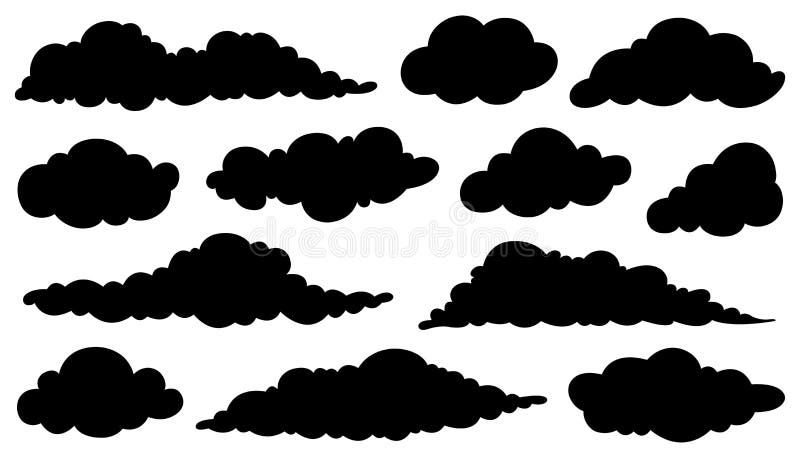 Group of different clouds stock vector. Illustration of fluffy - 252805891