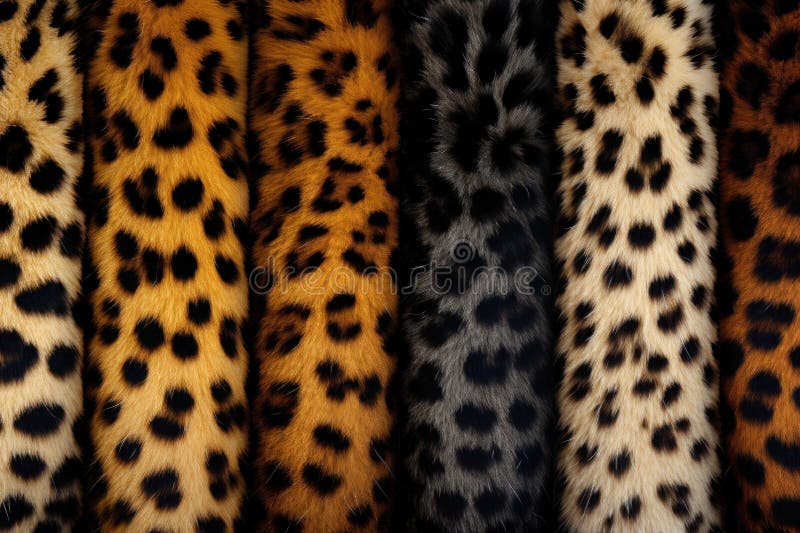 A Group of Different Colored Furs Stock Illustration - Illustration of ...