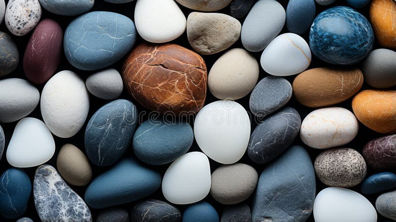 A Group of Different Colored Rocks Stock Illustration - Illustration of ...