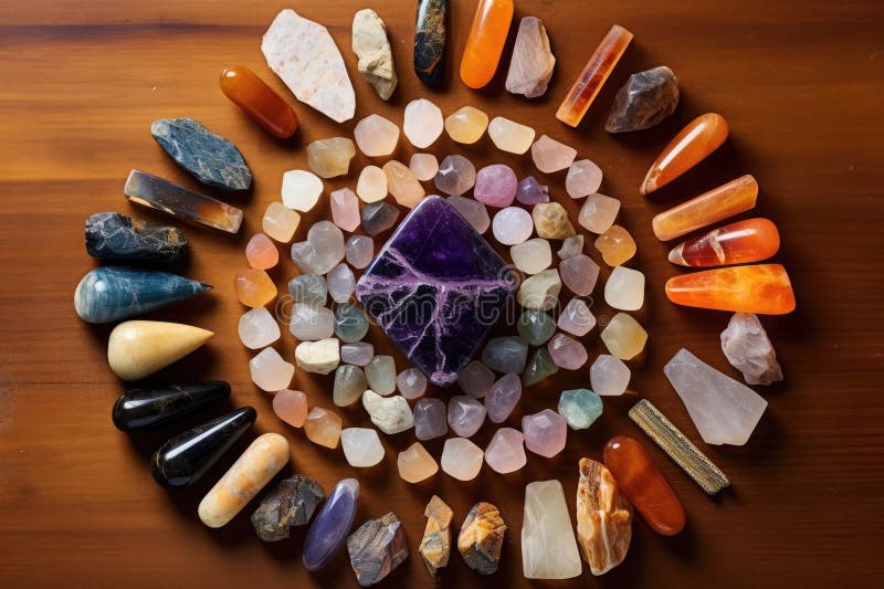 A Group of Different Colored Rocks Stock Illustration - Illustration of ...