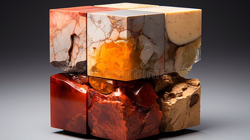 Group of Different Colored Rocks Stacked on Top of Each Other ...