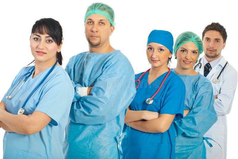 Group of Doctors with Masks Stock Image - Image of healthcare, hospital ...