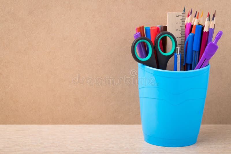 Group of Different Education Equipment for Office or School in C Stock ...